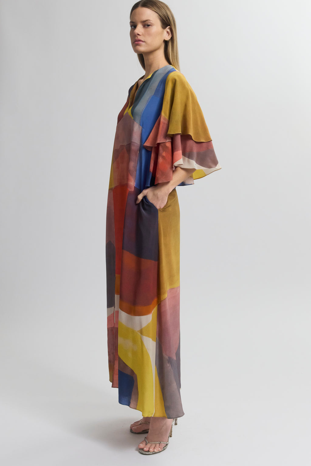 Tiered Flap Sleeve Dress - ARIAS New York